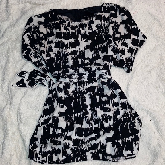 Vertigo | Dresses | Vertigo Black N Cream Pattern Dress | Poshmark